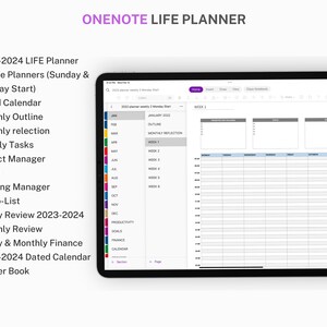 Onenote Digital Planner, Onenote Template, Project Planner Onenote ...