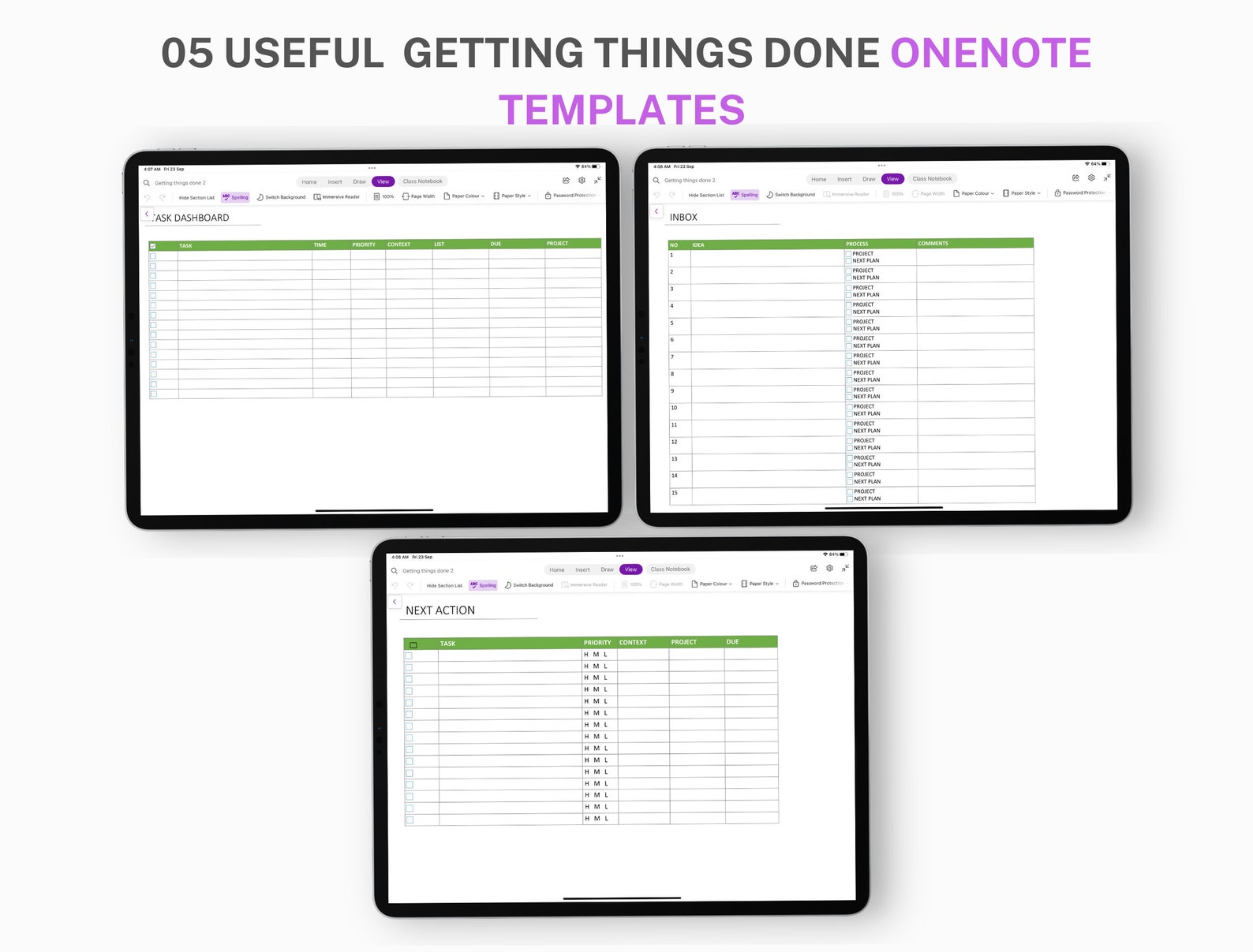 Onenote Digital Planner, Onenote Template, Project Planner Onenote ...