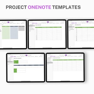 Onenote Digital Planner, Project Planner Onenote, Project Management ...