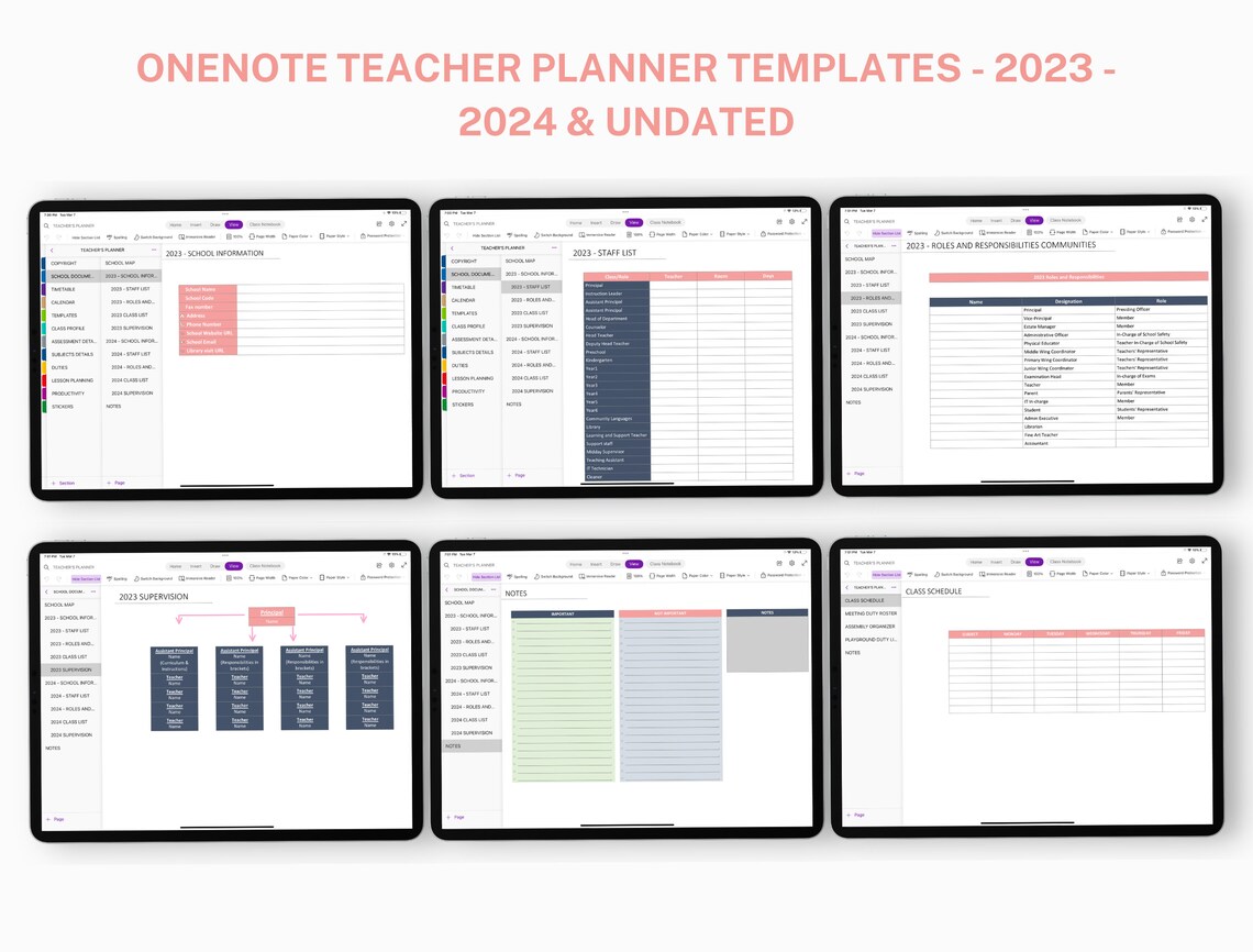 Onenote Teacher Planner, Onenote Digital Planner, Project Planner ...