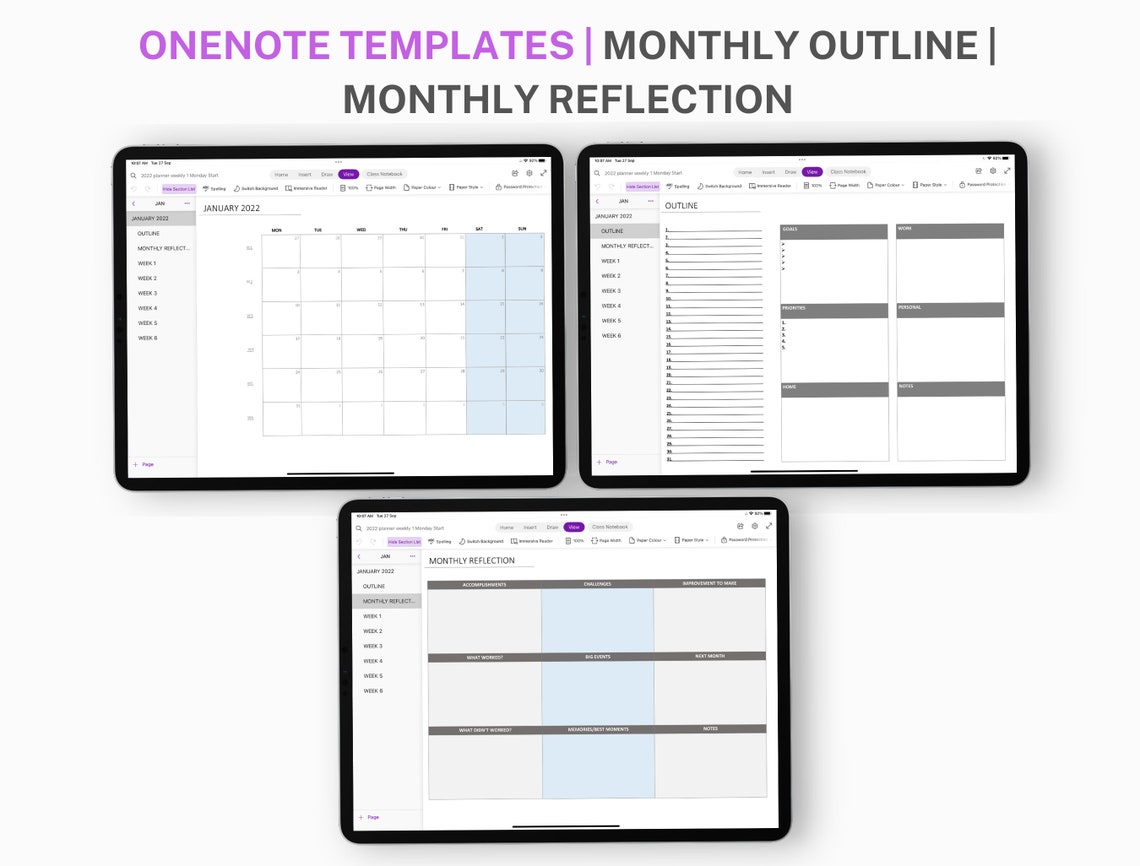 Onenote Digital Planner, Onenote Template, Project Planner Onenote ...