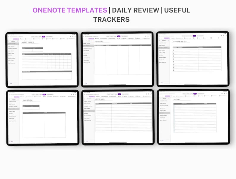 Onenote Digital Planner, Onenote Template, Project Planner Onenote ...
