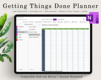 Onenote Digital Planner, Onenote Template, Project Planner Onenote ...
