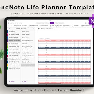 Onenote Digital Life Planner, Onenote Template, Onenote Planner, Life ...