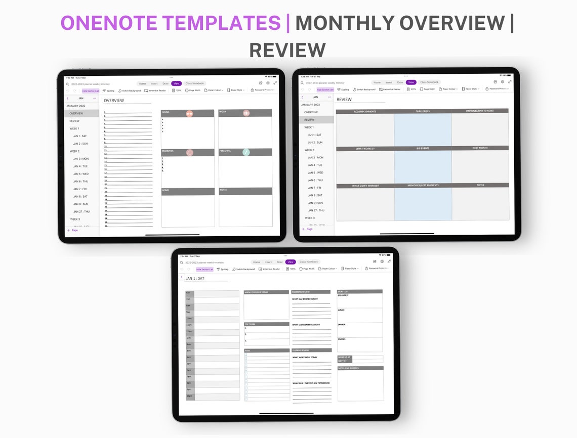 Onenote Digital Planner Onenote Template Project Planner - Etsy
