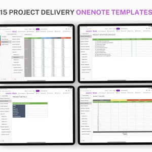 Onenote Digital Planner, Project Planner Onenote, Project Management ...