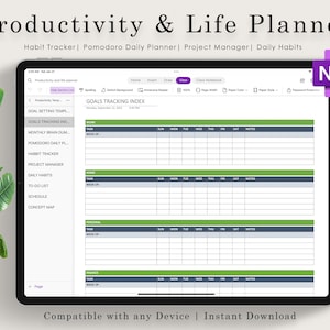 Onenote Digital Planner, Onenote Template, Project Planner Onenote ...