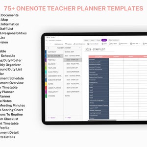 Onenote Teacher Planner, Onenote Digital Planner, Project Planner ...