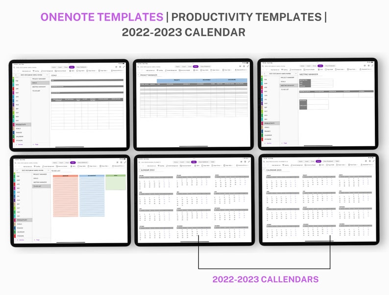 Onenote Digital Planner Onenote Template Project Planner - Etsy