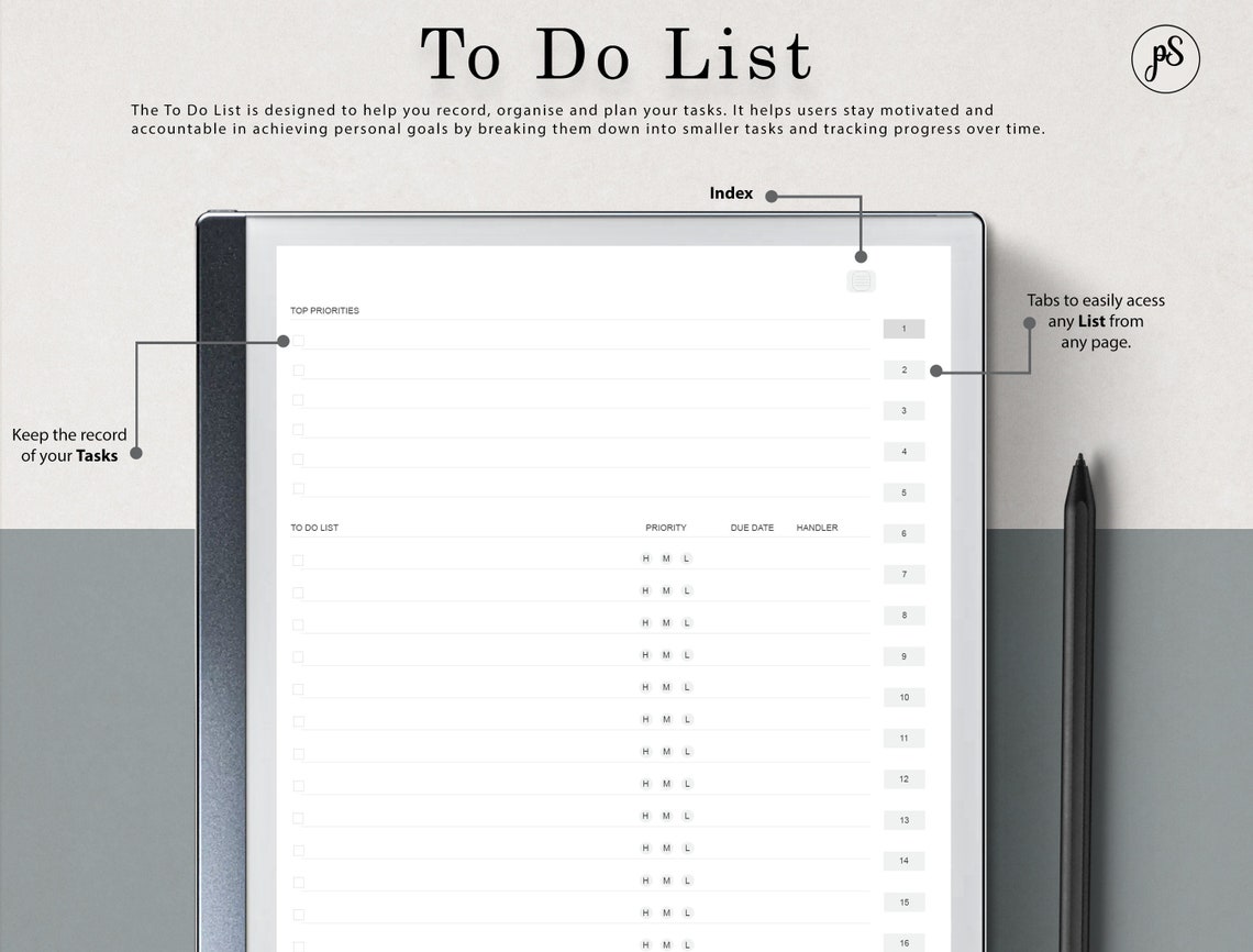 Remarkable 2 Templates to Do List for Remarkable 1 & 2 Template - Etsy