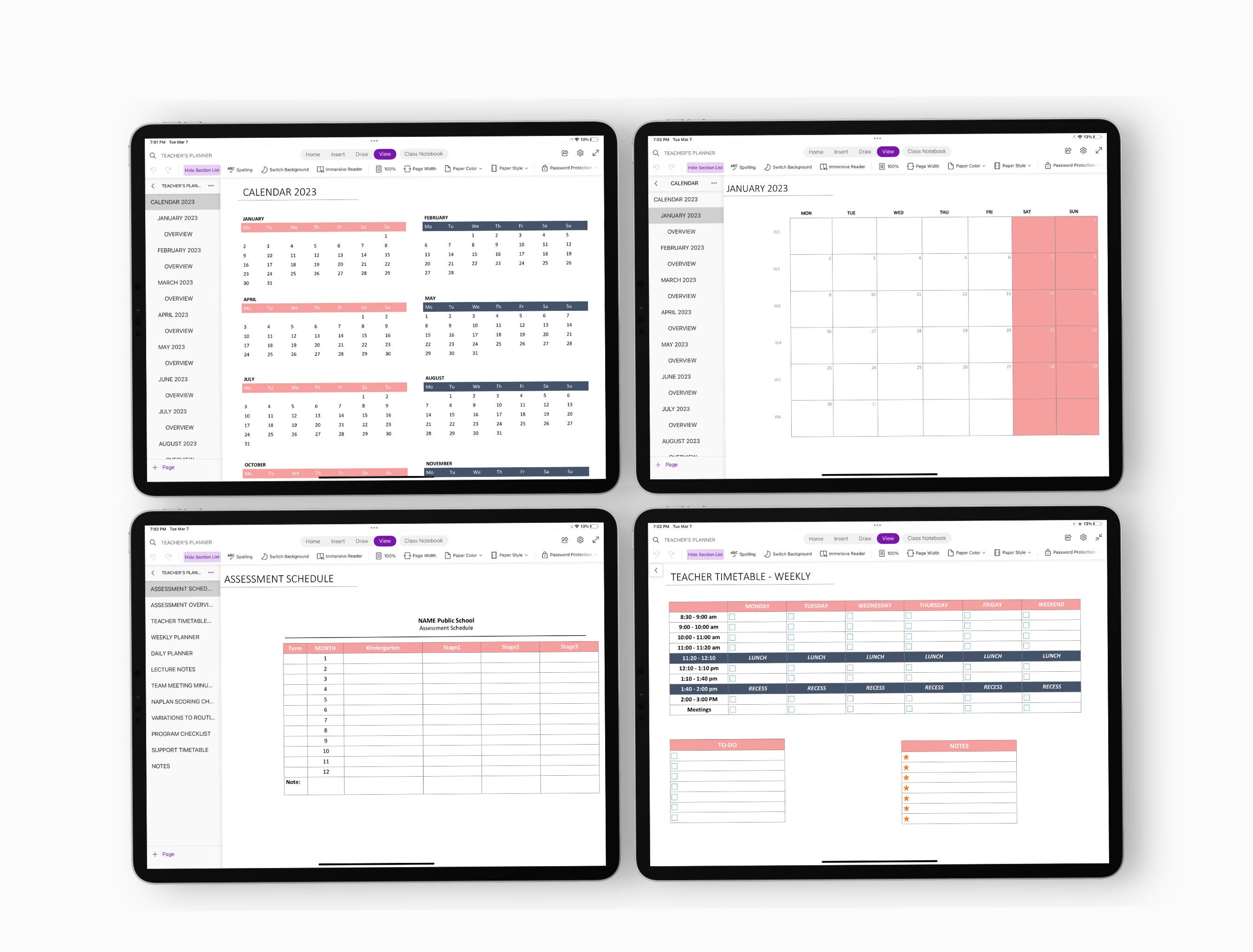 Onenote Teacher Planner, Onenote Digital Planner, Project Planner ...