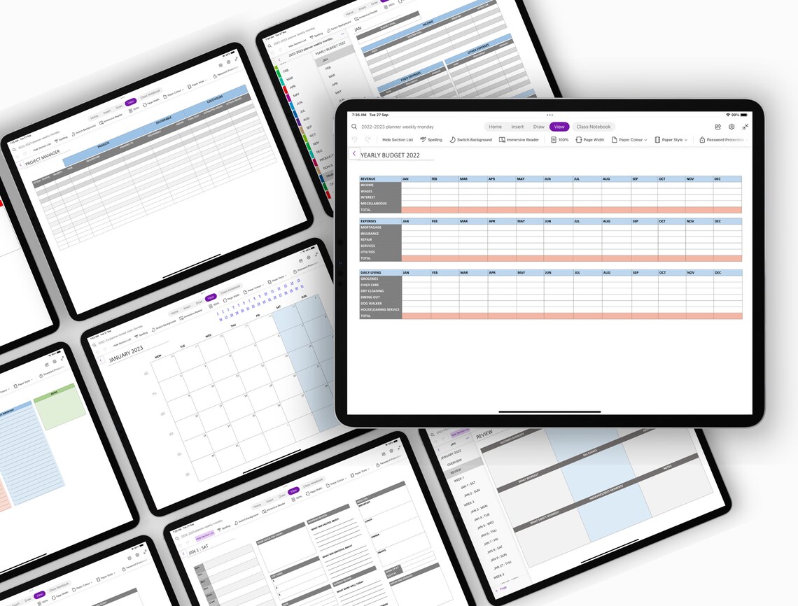 Onenote Digital Planner, Onenote Template, Project Planner Onenote ...