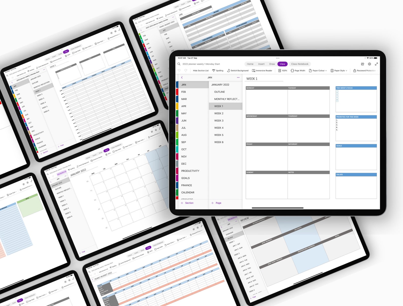 Onenote Digital Planner, Onenote Template, Project Planner Onenote ...