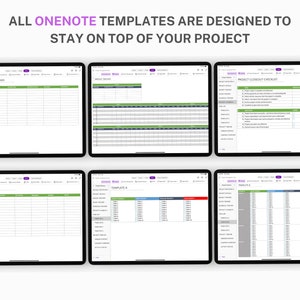 Onenote Digital Planner, Project Planner Onenote, Project Management ...