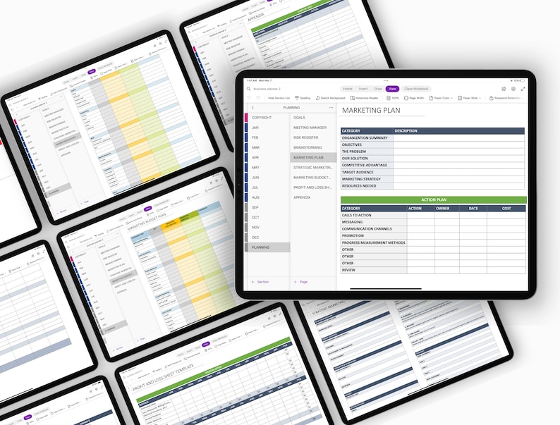 Onenote Business Planner, Onenote Digital Planner, Project Planner ...