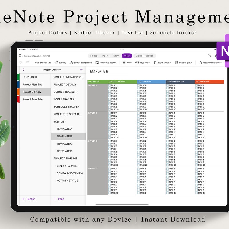 Onenote Templates - Etsy