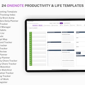 Onenote Digital Planner, Onenote Template, Project Planner Onenote ...