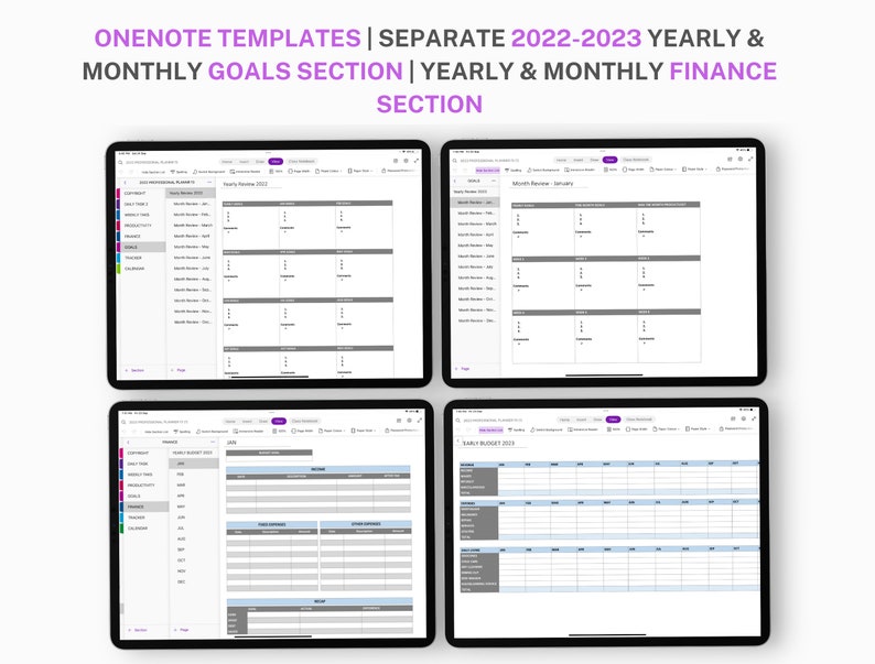 Onenote Digital Planner Onenote Template Project Planner - Etsy