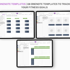 Onenote Planner, Onenote Fitness & Nutrition Planner, Onenote Digital ...
