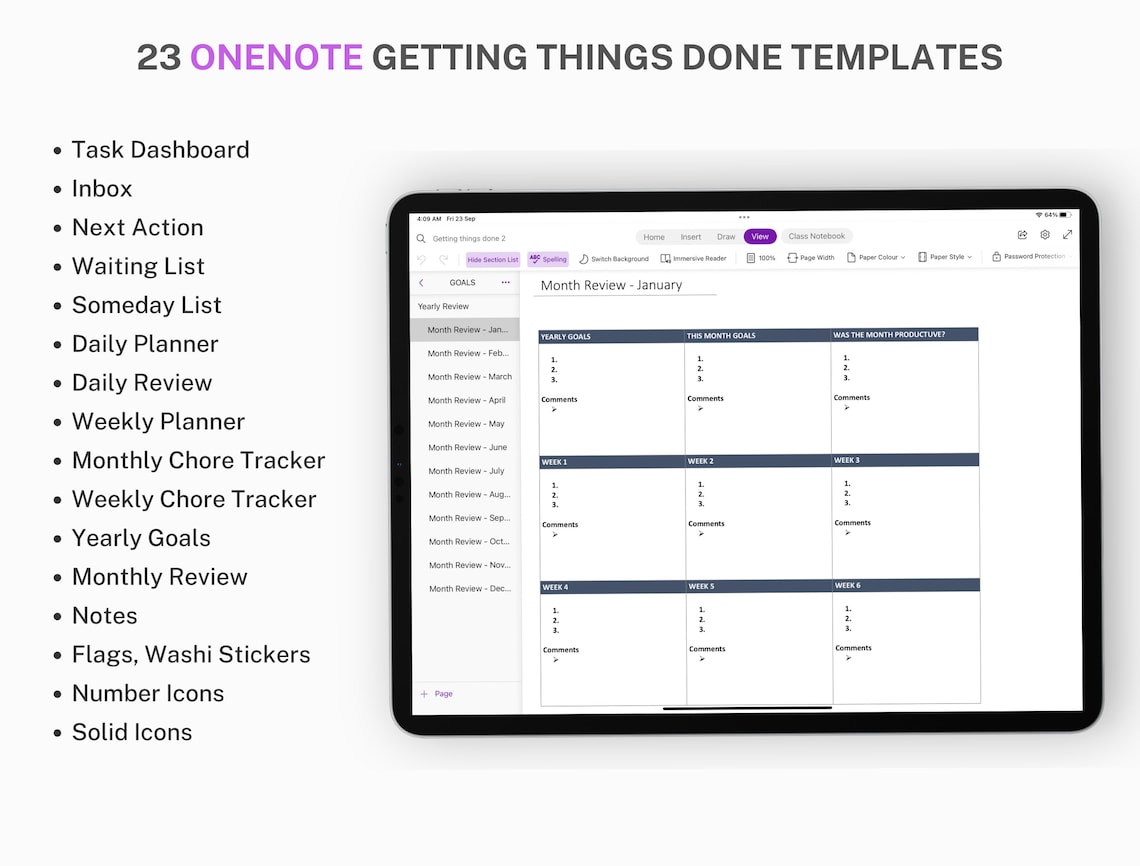 Onenote Digital Planner, Onenote Template, Project Planner Onenote ...