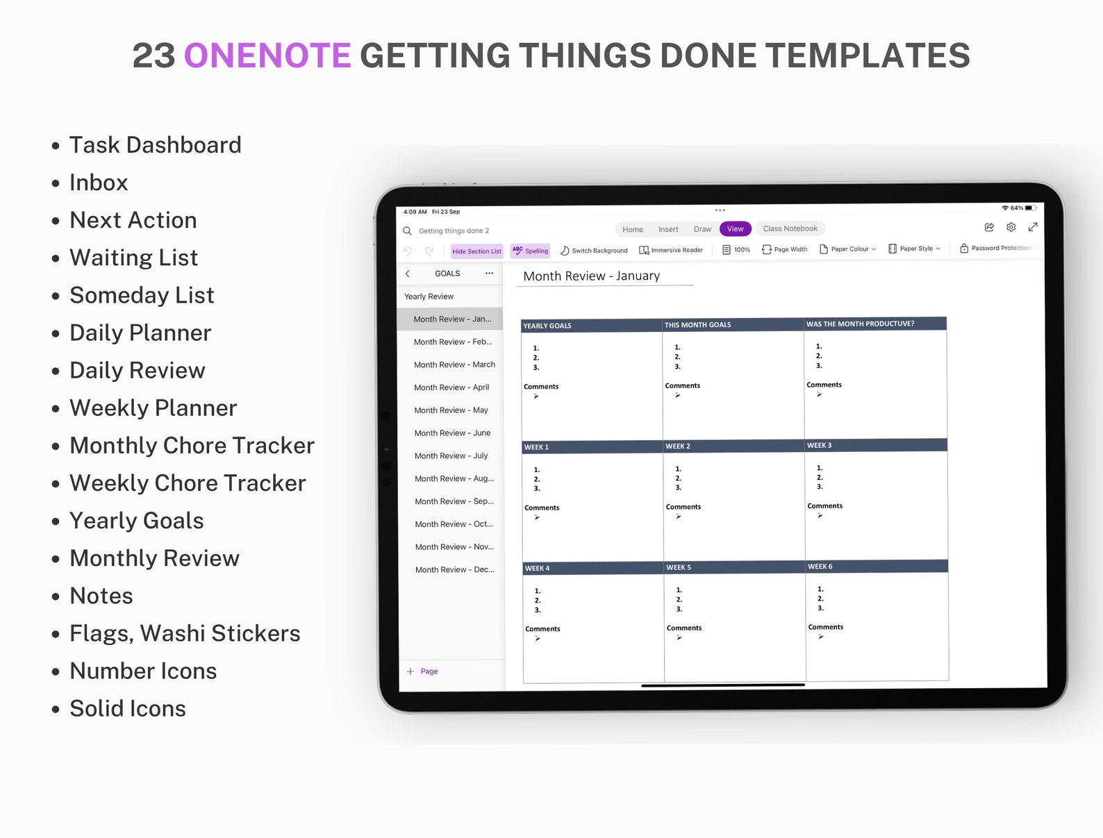 Onenote Digital Planner, Onenote Template, Project Planner Onenote ...
