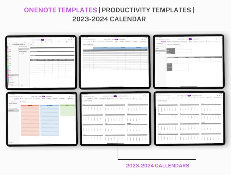 Onenote Digital Planner, Onenote Template, Project Planner Onenote ...