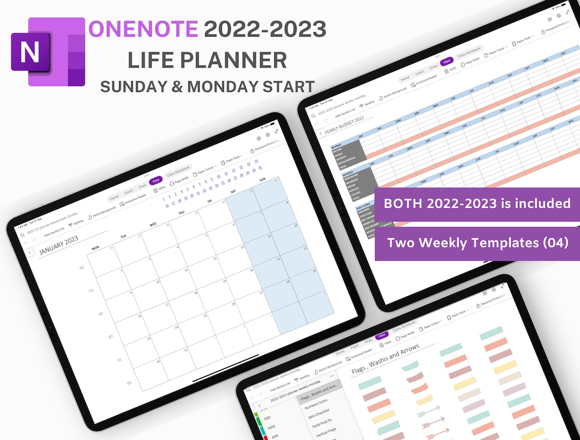 Onenote Digital Planner Onenote Template Project Planner - Etsy