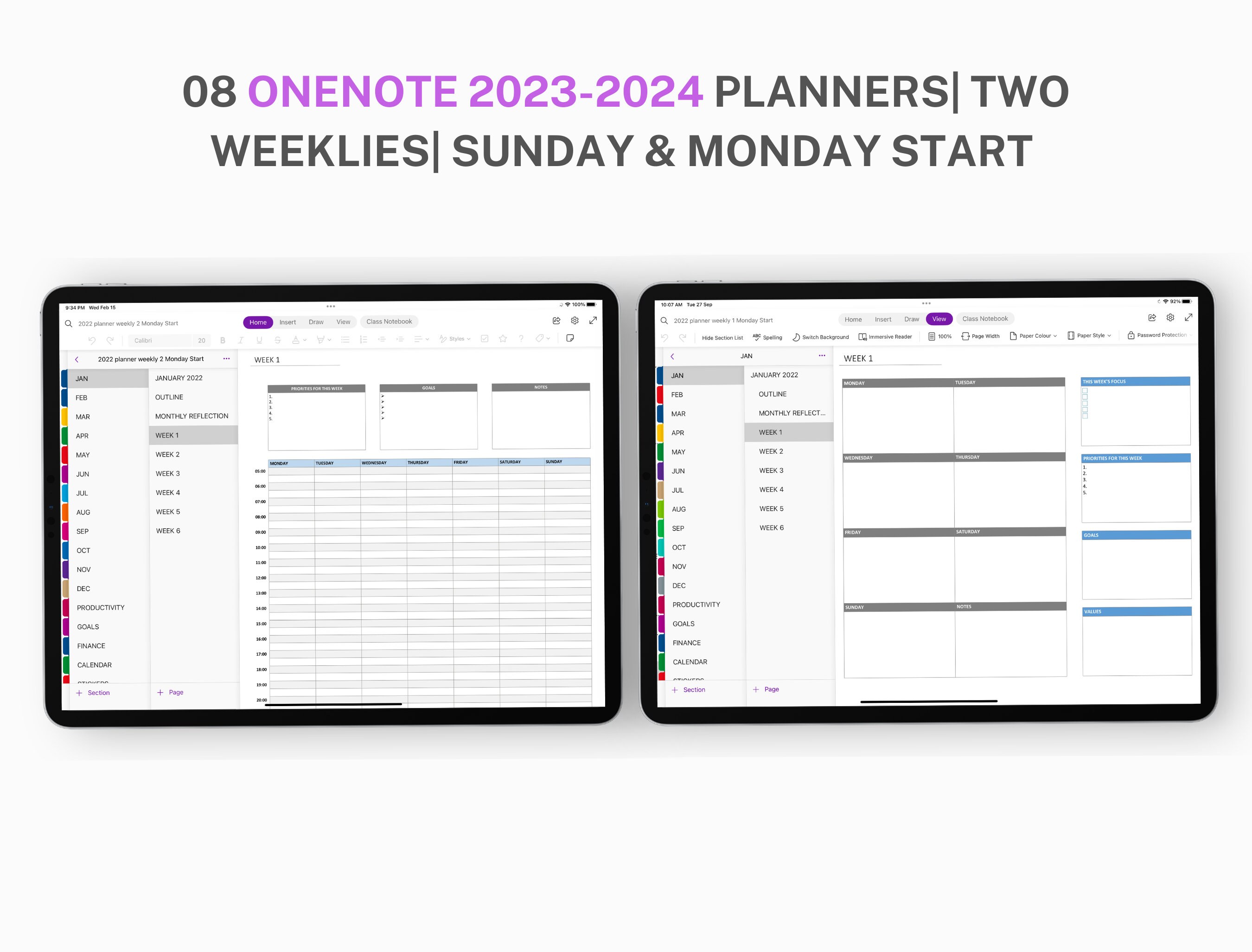 Onenote Digital Planner Onenote Template Project Planner Onenote