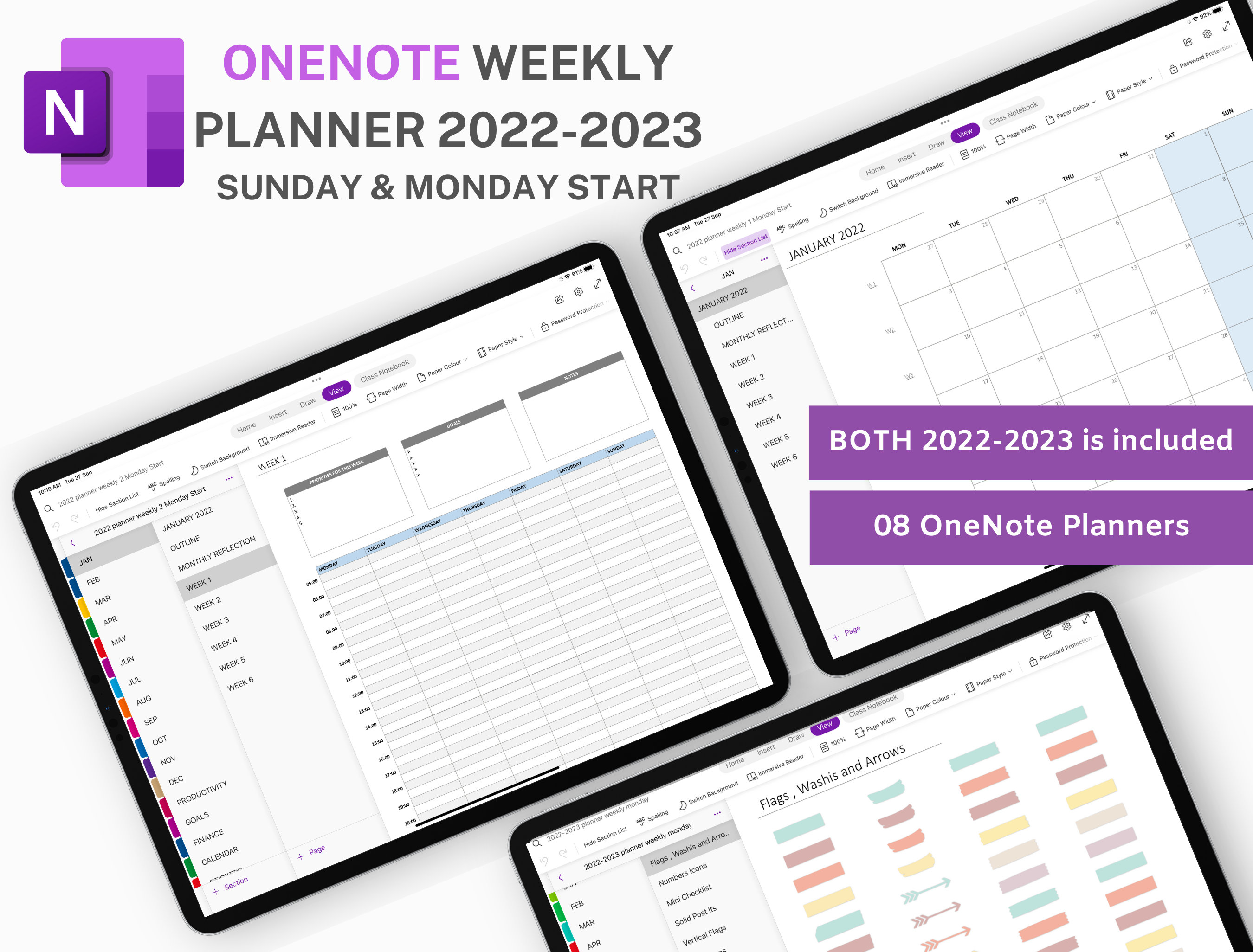 Onenote Digital Planner Onenote Template Project Planner - Etsy Australia