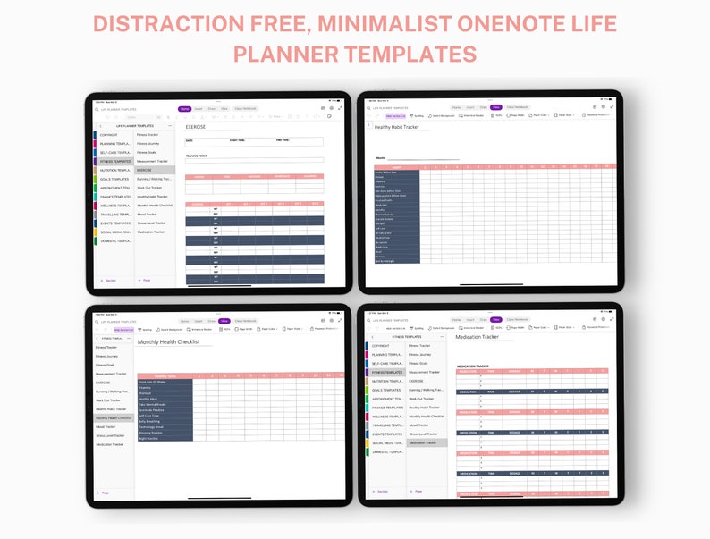 Onenote Digital Life Planner, Onenote Template, Onenote Planner, Life ...