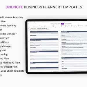 Onenote Business Planner, Onenote Digital Planner, Project Planner ...