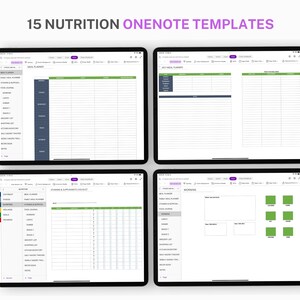 Onenote Planner, Onenote Fitness & Nutrition Planner, Onenote Digital ...