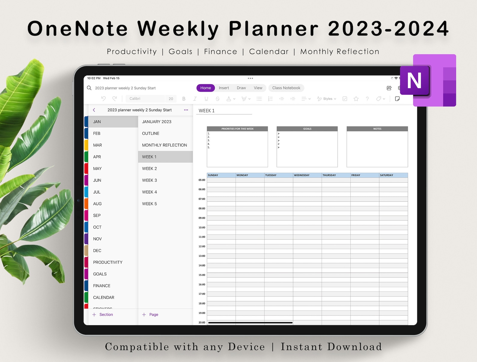 Onenote Digital Planner, Onenote Template, Project Planner Onenote ...