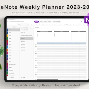Onenote Digital Planner, Onenote Template, Project Planner Onenote ...