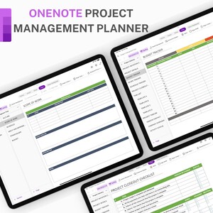 Onenote Digital Planner Project Planner Onenote Project - Etsy