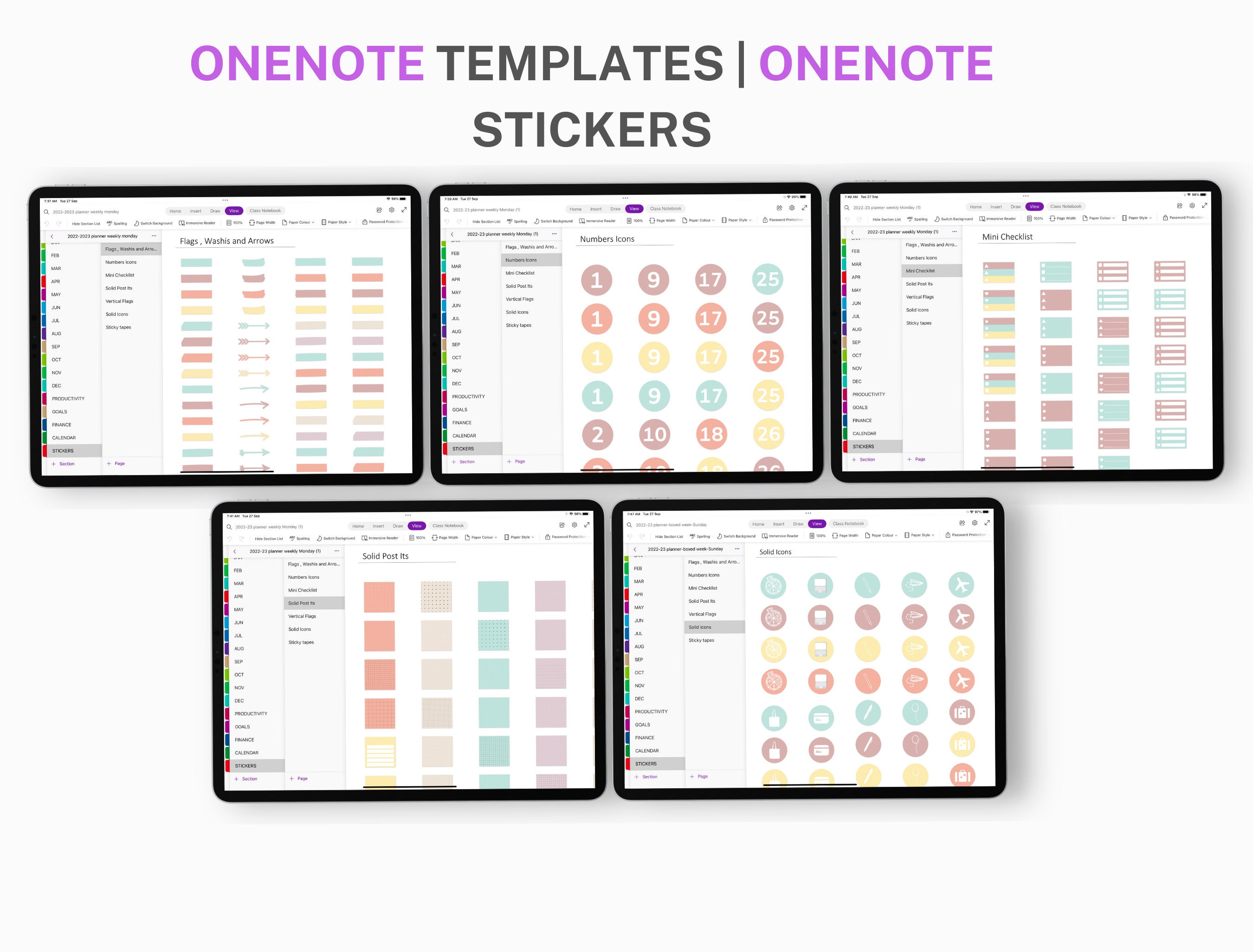 Onenote Digital Planner, Onenote Template, Project Planner Onenote ...