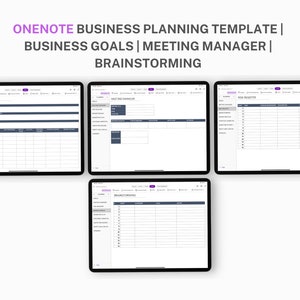 Onenote Business Planner, Onenote Digital Planner, Project Planner ...