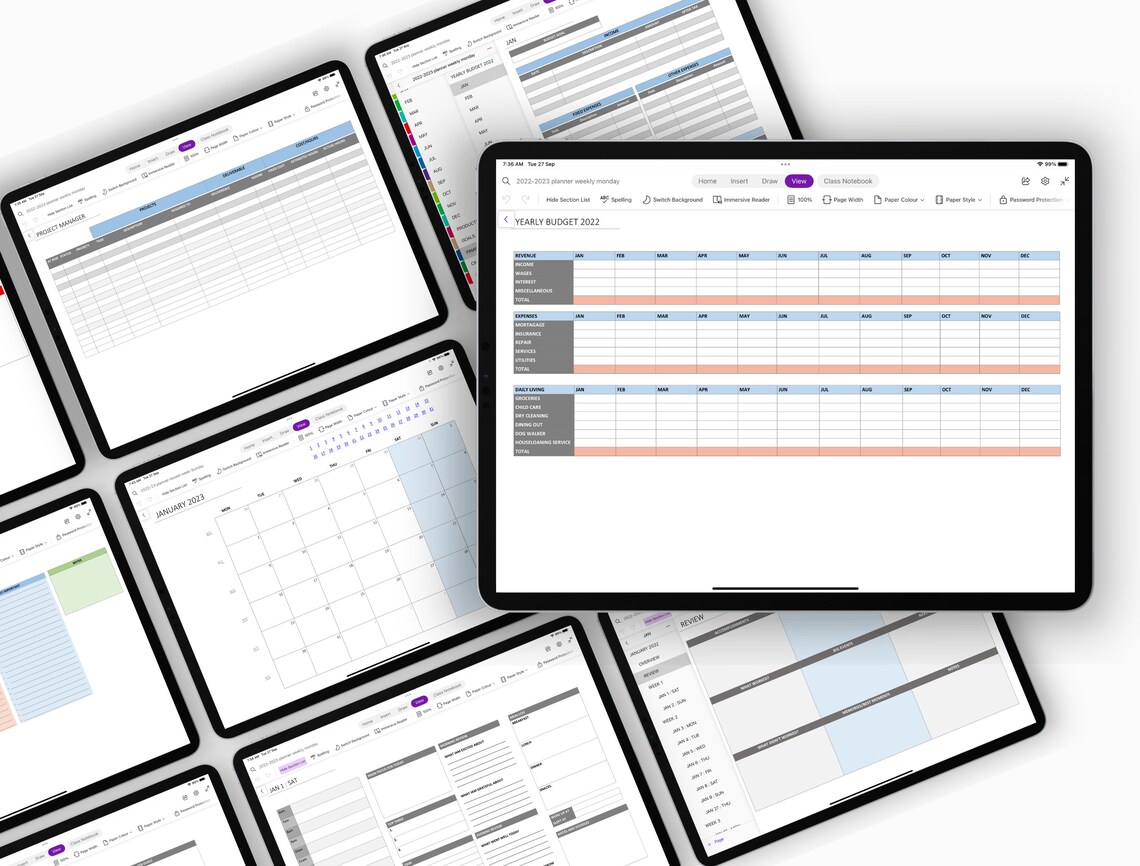 Onenote Digital Planner Onenote Template Project Planner - Etsy