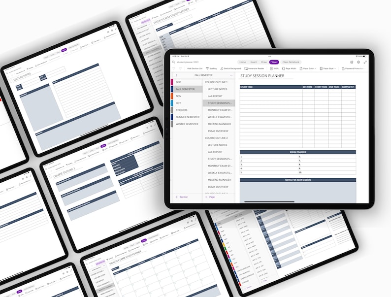 Onenote Student Planner, Onenote Digital Planner, Onenote Template ...