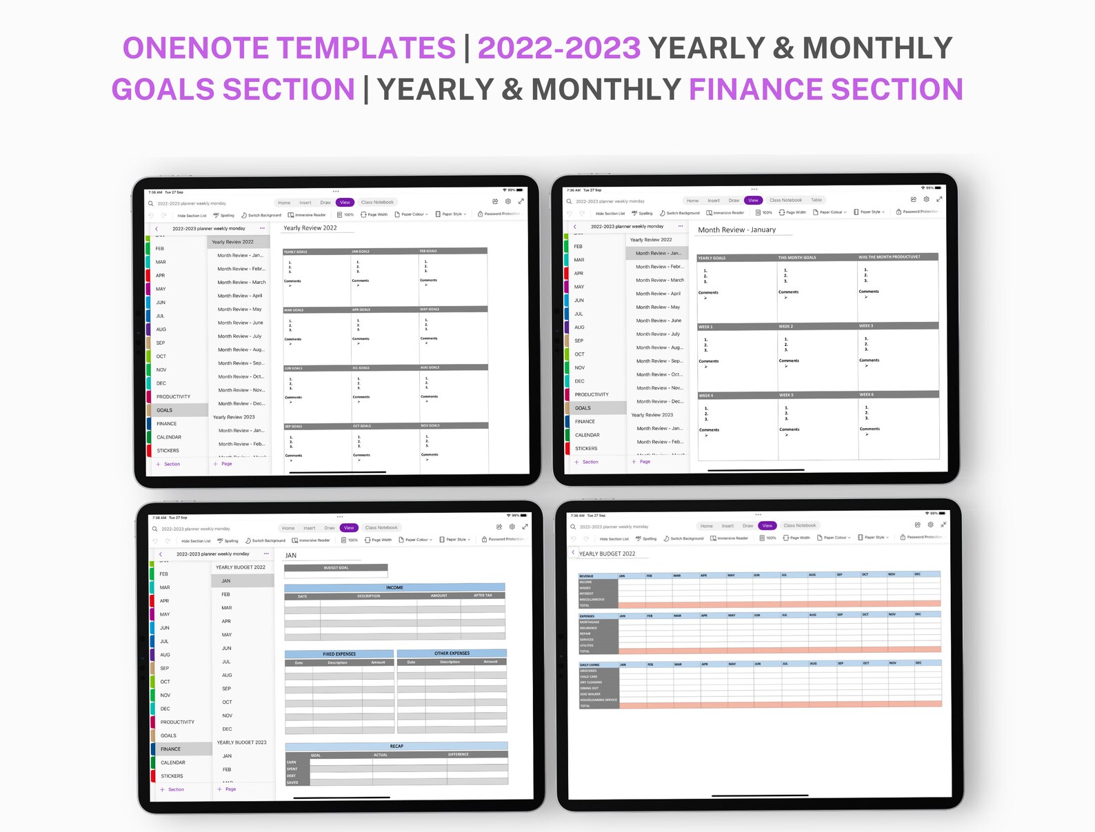 Onenote Digital Planner Onenote Template Project Planner - Etsy