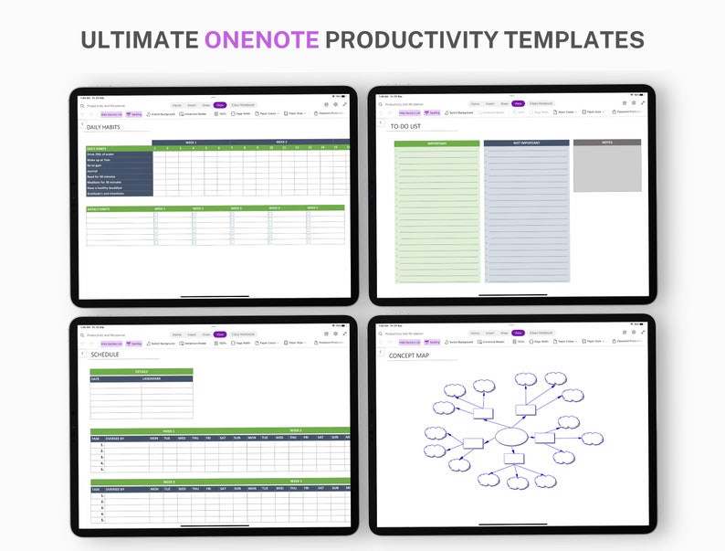 Onenote Digital Planner, Onenote Template, Project Planner Onenote ...