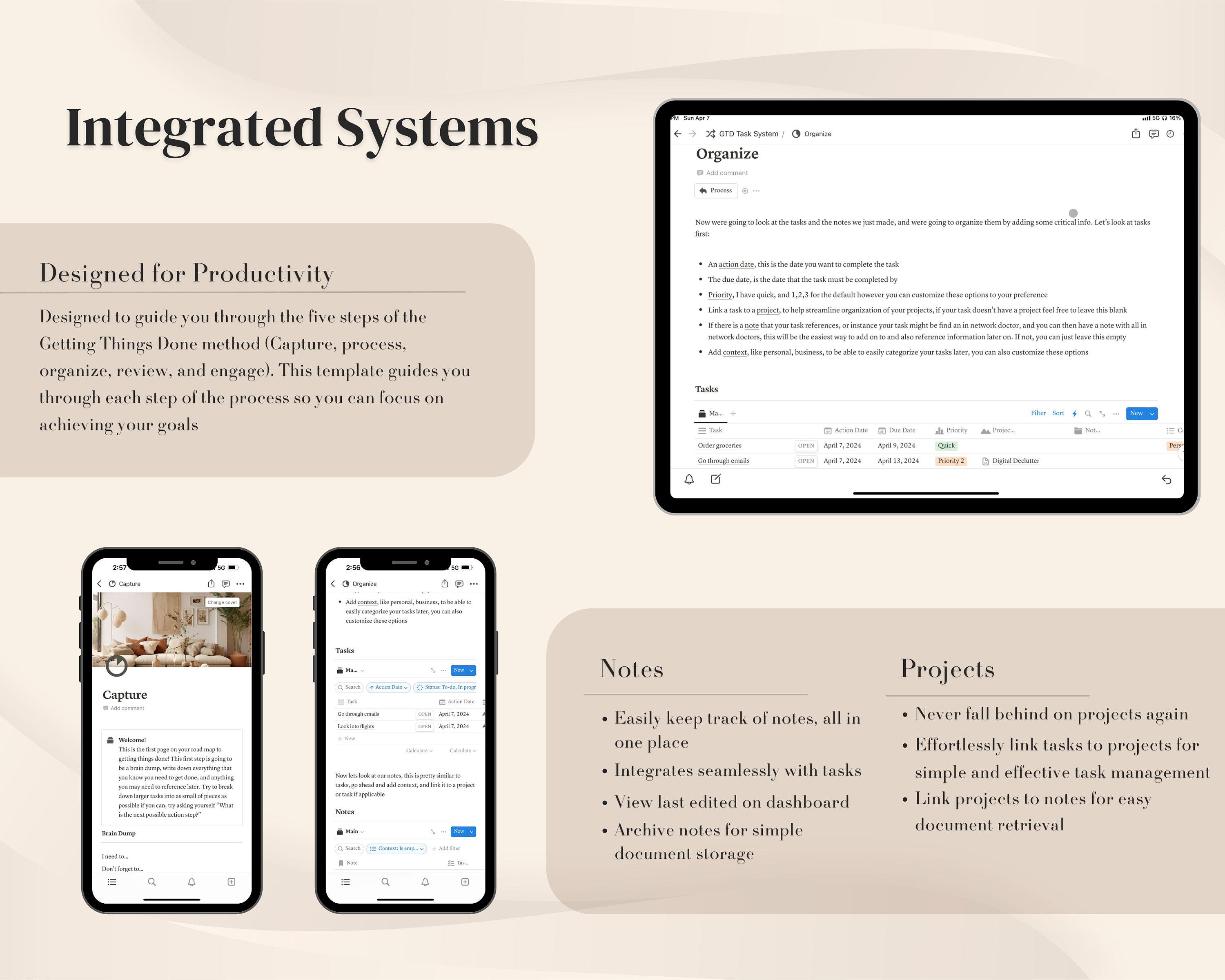 GTD Notion Template, GTD Notion Planner, Task Planner, All in One ...