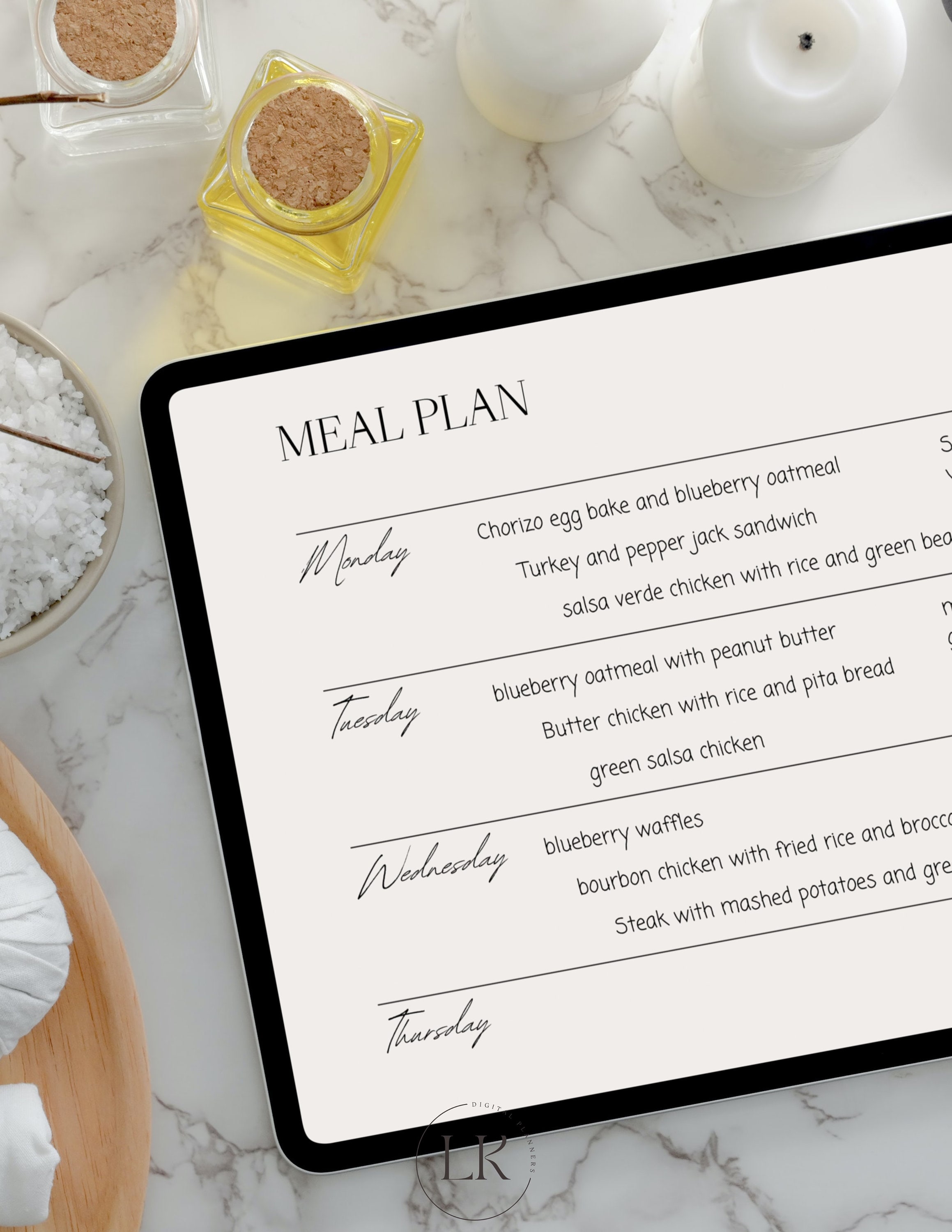 Meal Planner, Digital Meal Plan, Printable Grocery List - Etsy