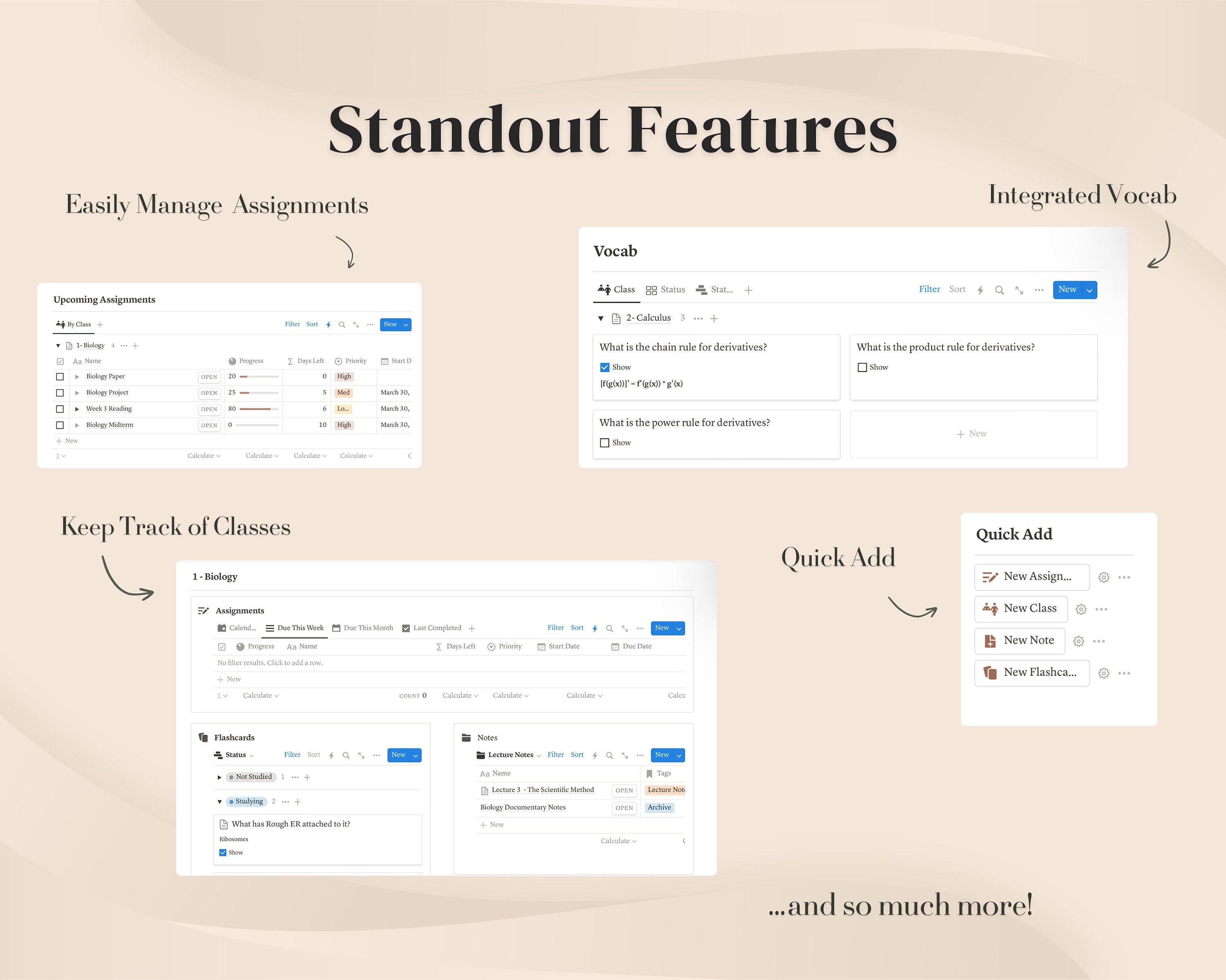 Notion Student Template, Student Planner Notion, Dark Academia Notion ...