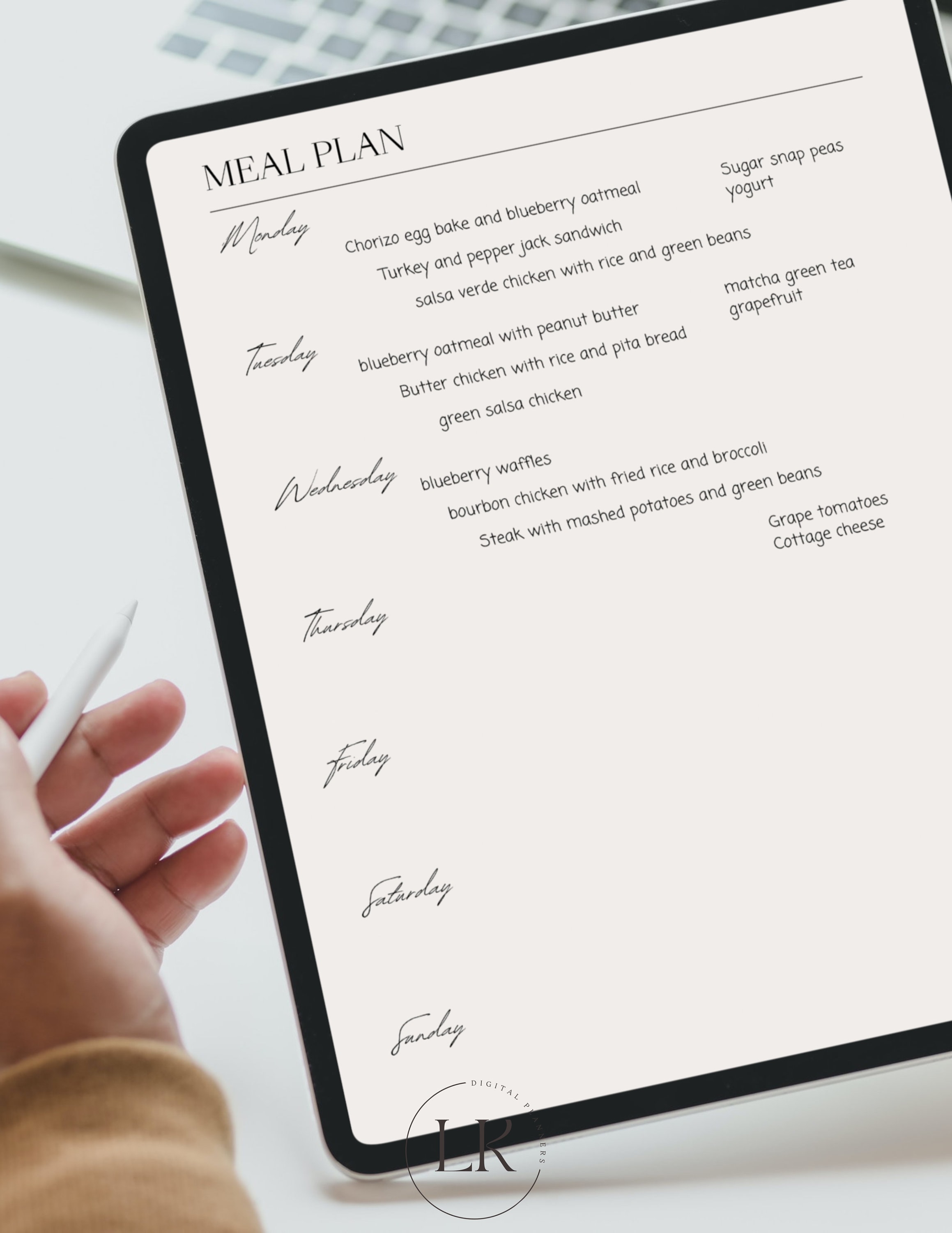 Meal Planner, Digital Meal Plan, Printable Grocery List - Etsy