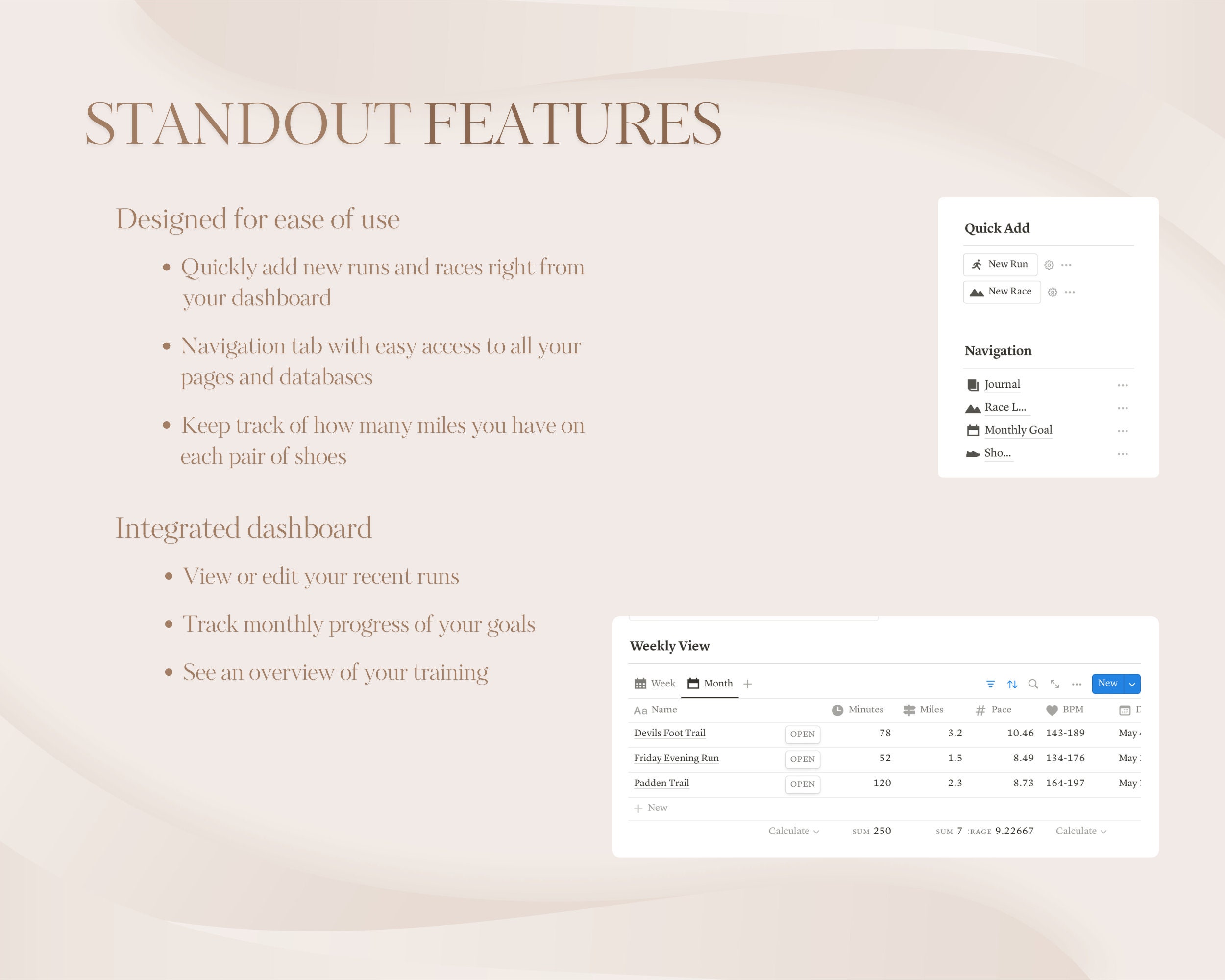 Running Notion Template, Running Journal Notion, Running Planner, All in One Running Tracker - Etsy