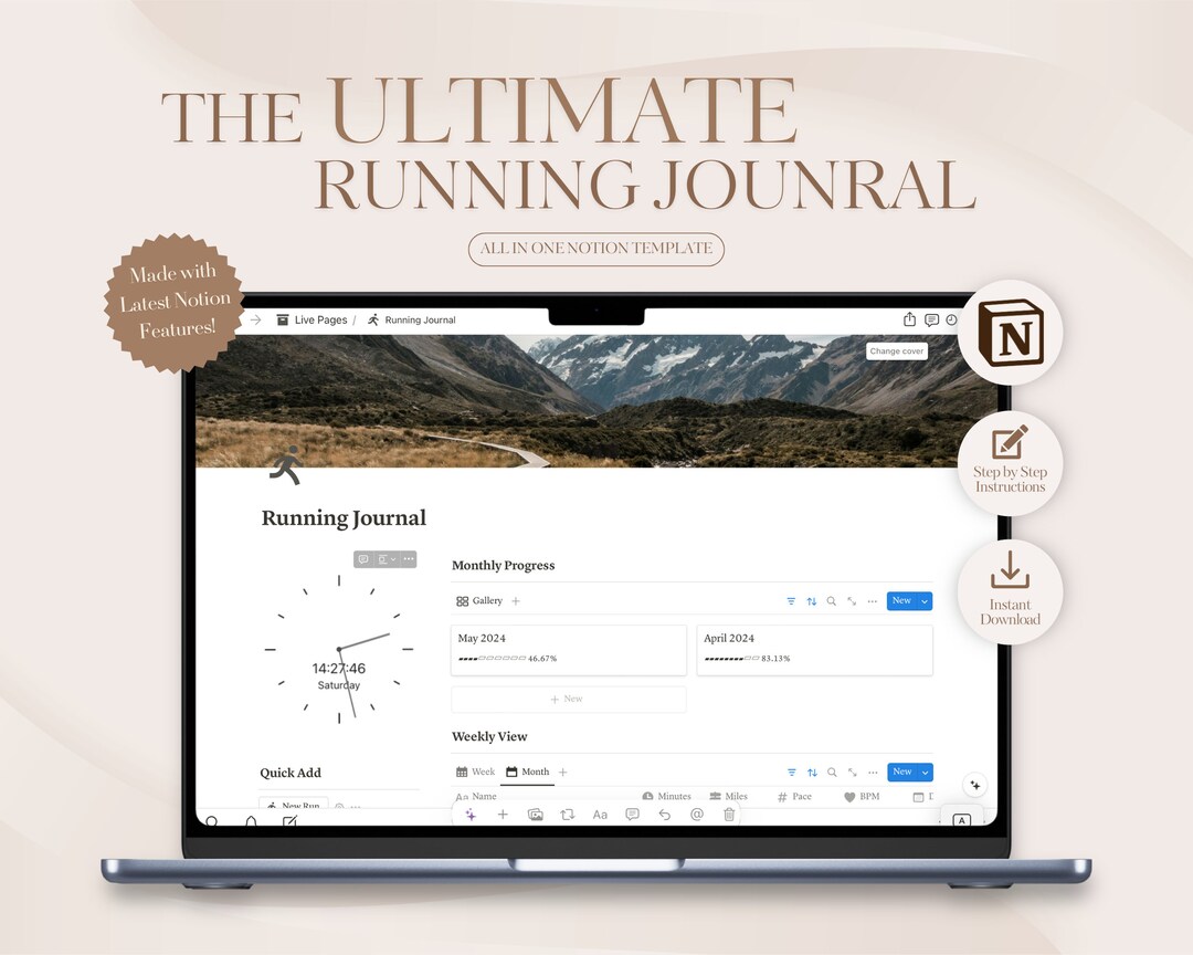 Running Notion Template, Running Journal Notion, Running Planner, All in One Running Tracker - Etsy