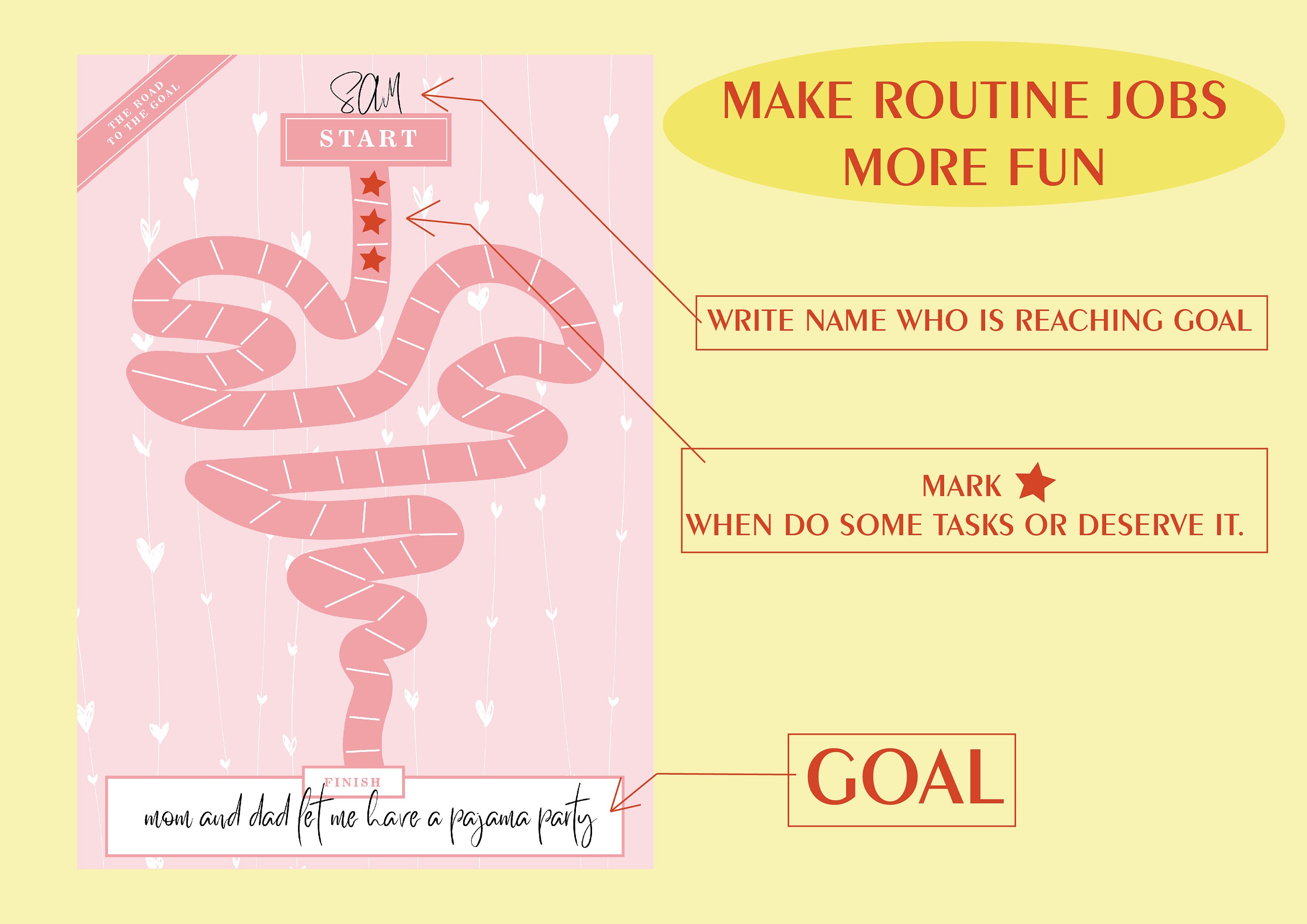 Kids Printable Reward Chart / Make Routine Tasks and Go Step by Step to ...