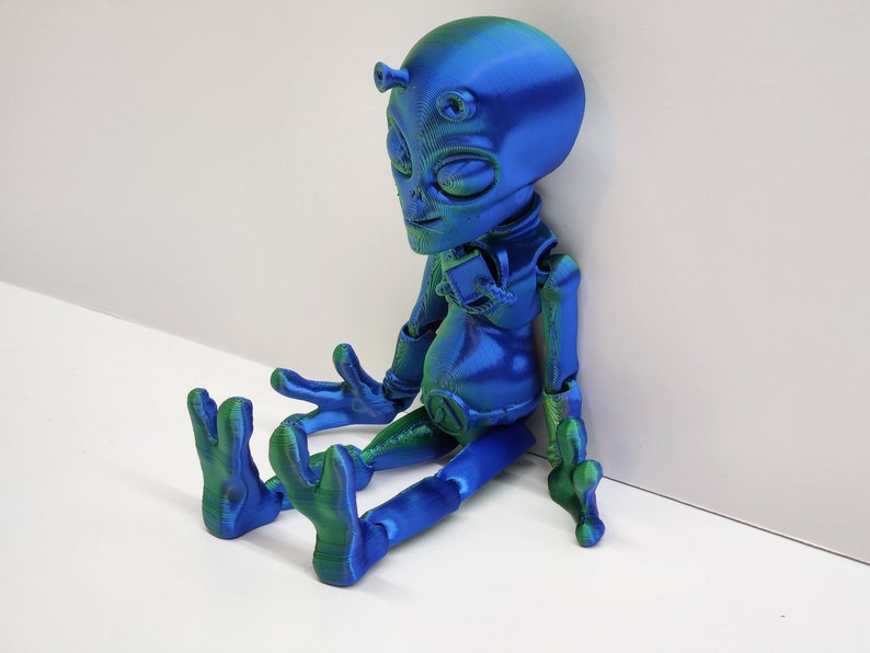 Flexi Factory Alien Articulated 3D Printed - Etsy