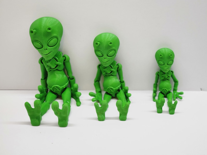Flexi Factory Alien Articulated 3D Printed - Etsy